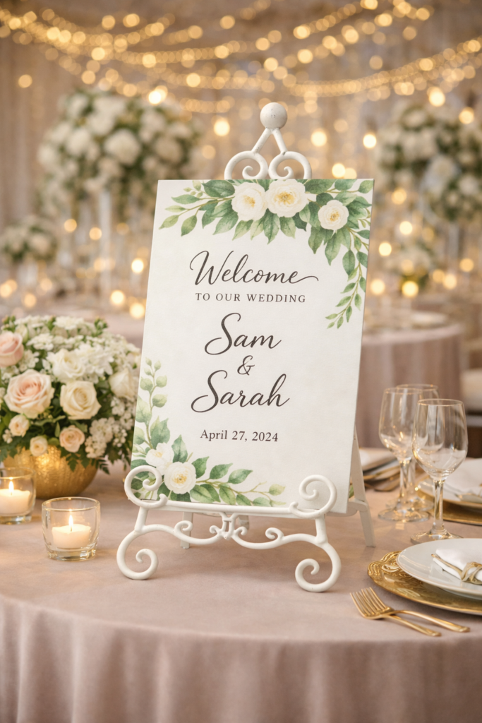 Signage Easel – Style 5 – Beautiful Events Party Hire
